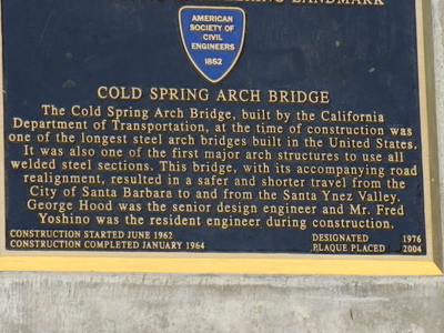 Cold Spring Canyon Arch Bridge, United States Tourist Information