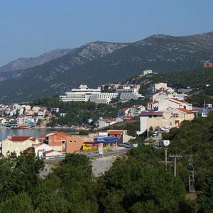 Map of Towns and Villages near Neum, Bosnia and Herzegovina